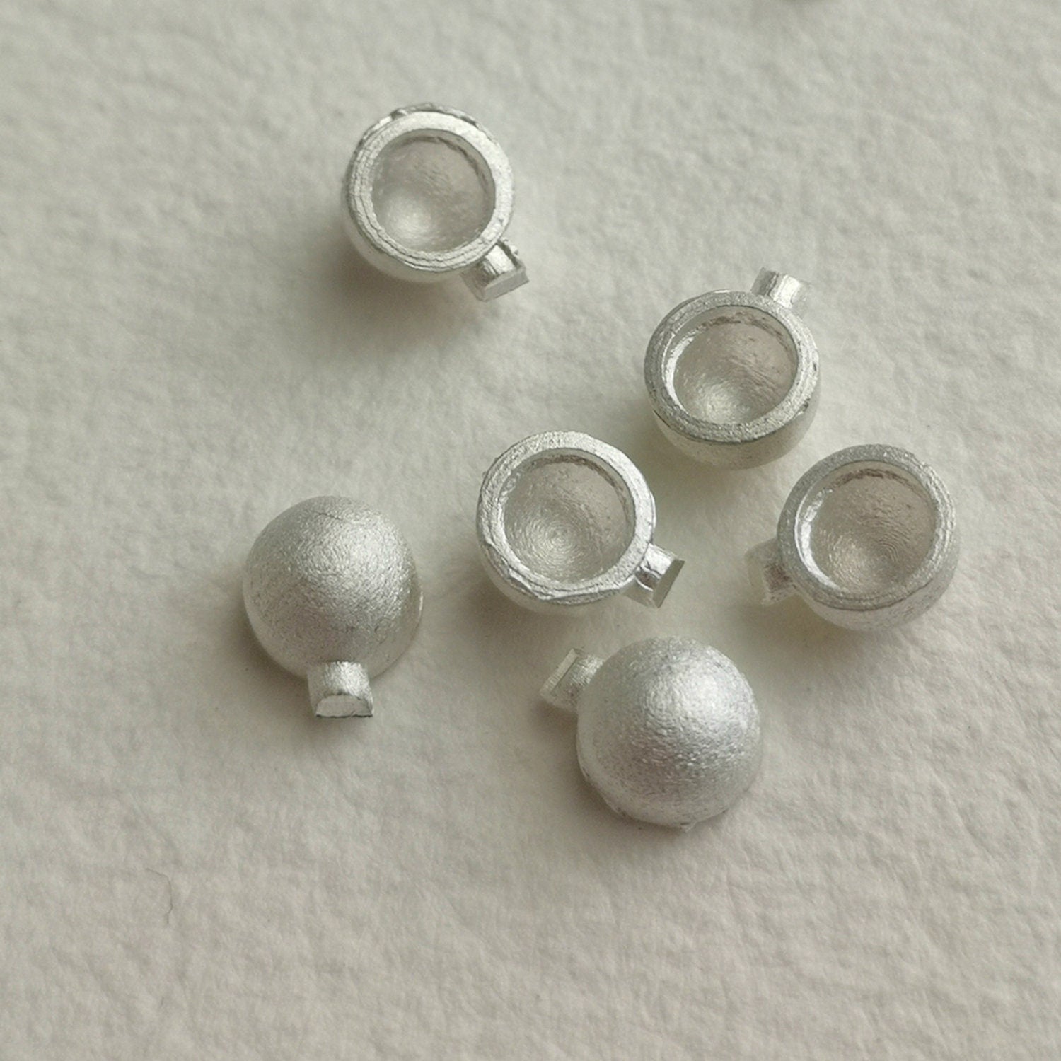 4mm Round Cup collet sterling silver cast stone Setting – Greens Stone ...